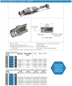 PVDF Check Valves Metric | JACO Plastics Manufacturing and Molding ...